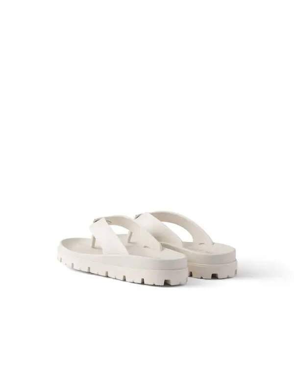 Prada Rubber Thong Sandals - Panama
