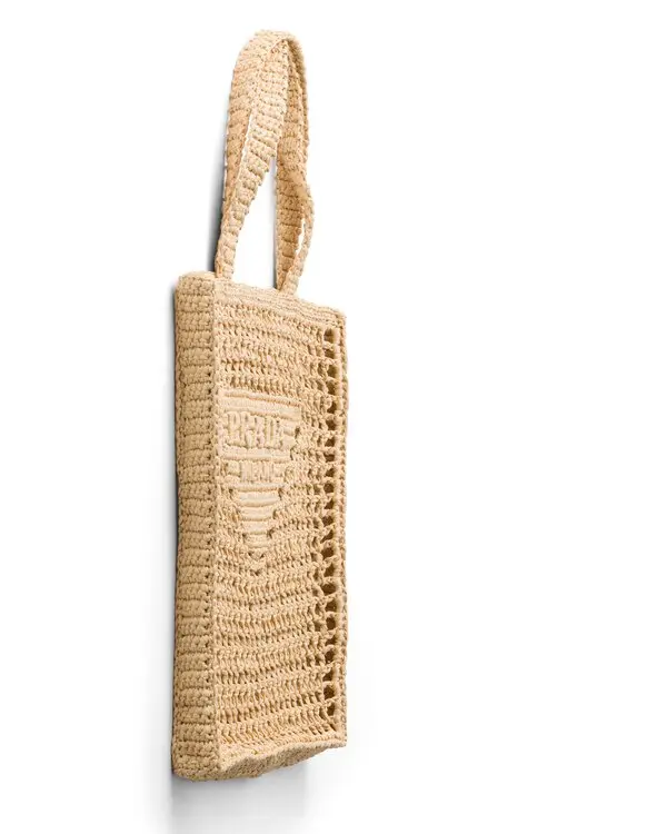 Prada Crochet Tote Bag - Tan