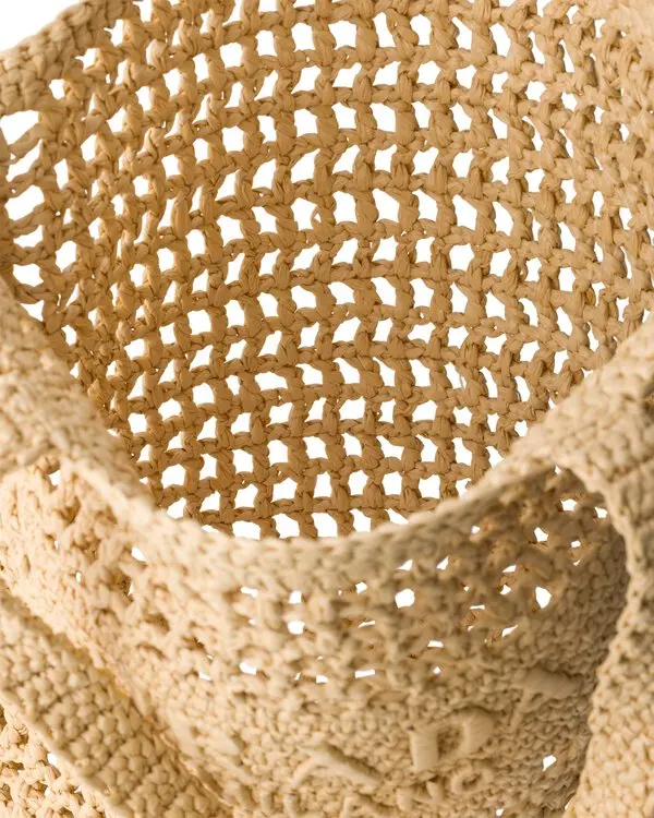 Prada Crochet Tote Bag - Tan