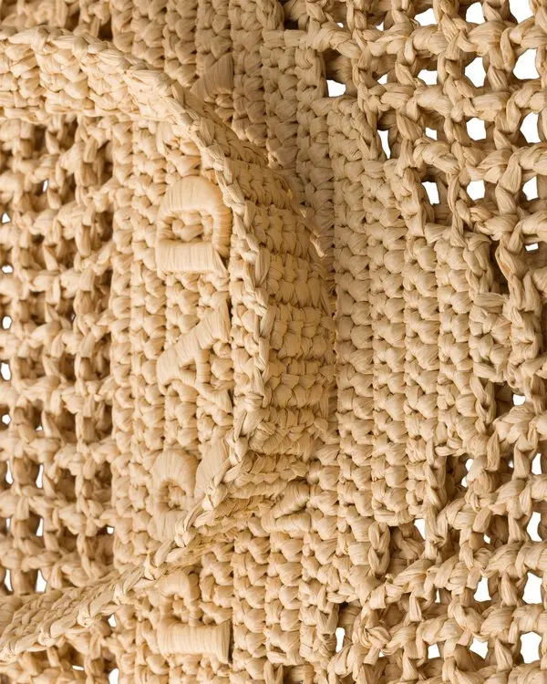 Prada Crochet Tote Bag - Tan