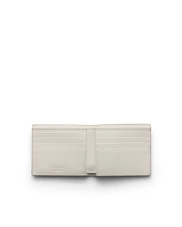 Prada Saffiano Leather Wallet - Leather/talc