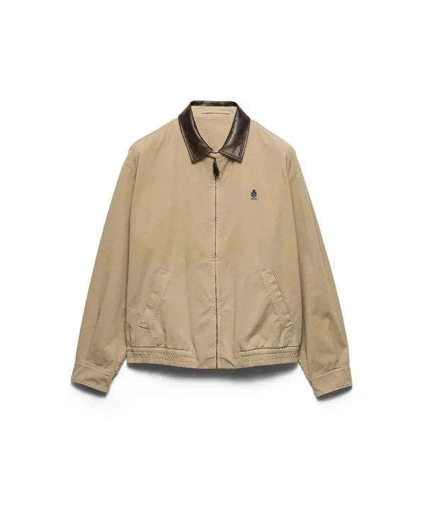 Prada Cotton Jacket With Leather Details - Cord