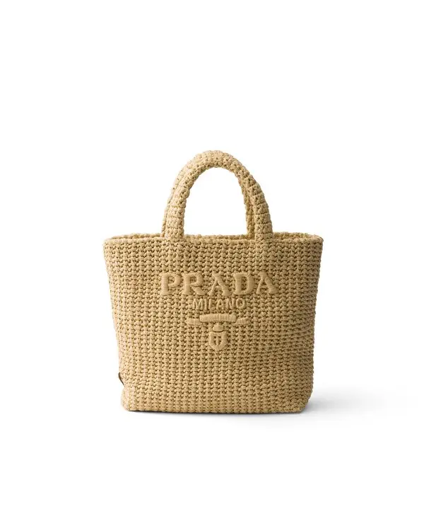 Prada Crochet Tote Bag - Tan