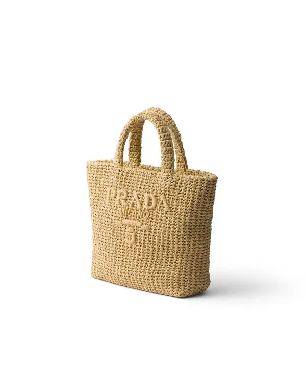 Prada Crochet Tote Bag - Tan