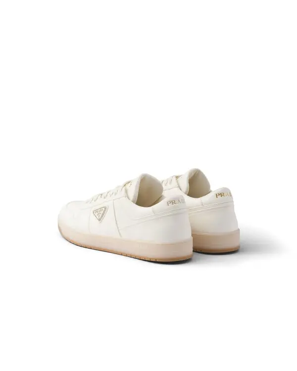 Prada Downtown Nappa Leather Sneakers - Ivory