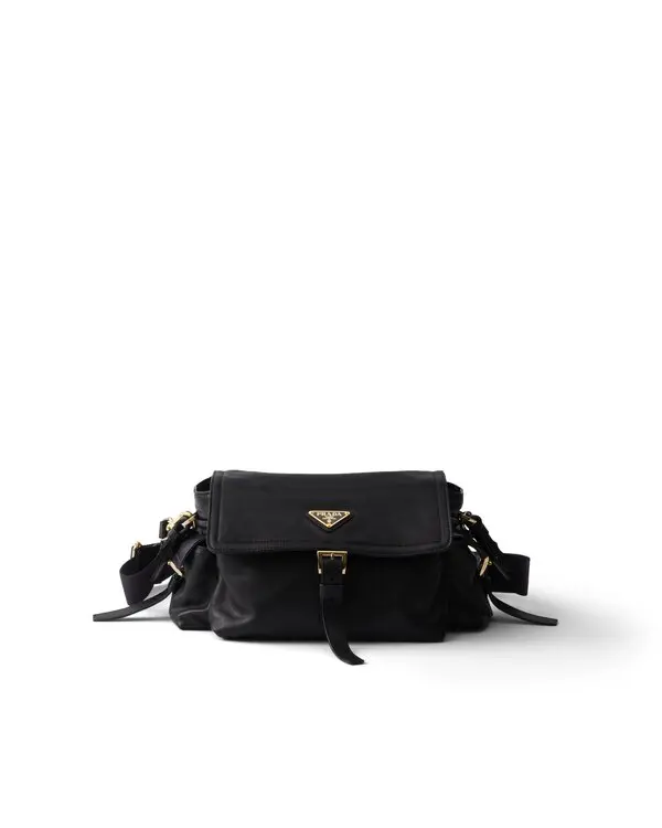 Prada Nappa Leather Shoulder Bag With Flap