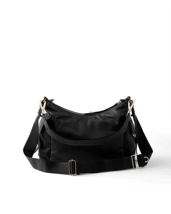 Prada Nappa Leather Handle Bag - Black