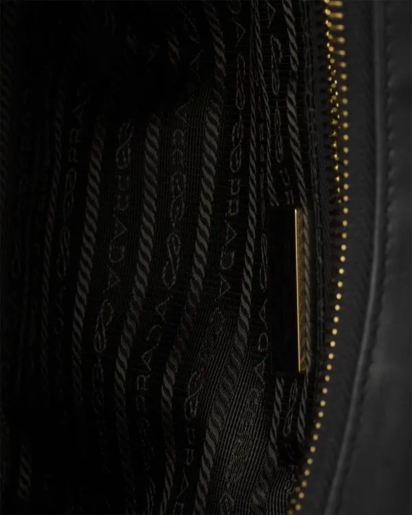 Prada Nappa Leather Handle Bag - Black