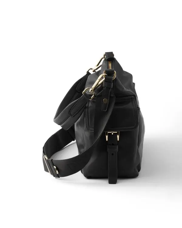 Prada Nappa Leather Handle Bag - Black