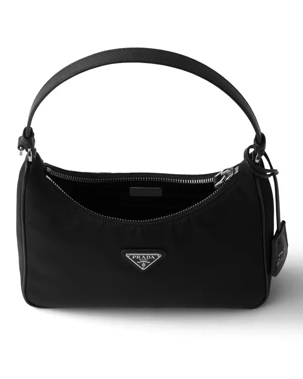 Prada Re-nylon And Saffiano Mini Bag - Black