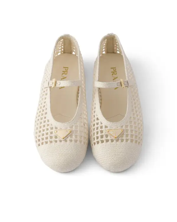 Prada Crochet Ballerinas