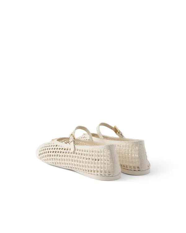 Prada Crochet Ballerinas