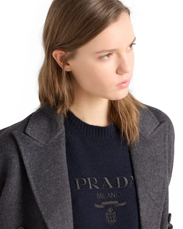 Prada Wool And Cashmere Crew-neck Sweater