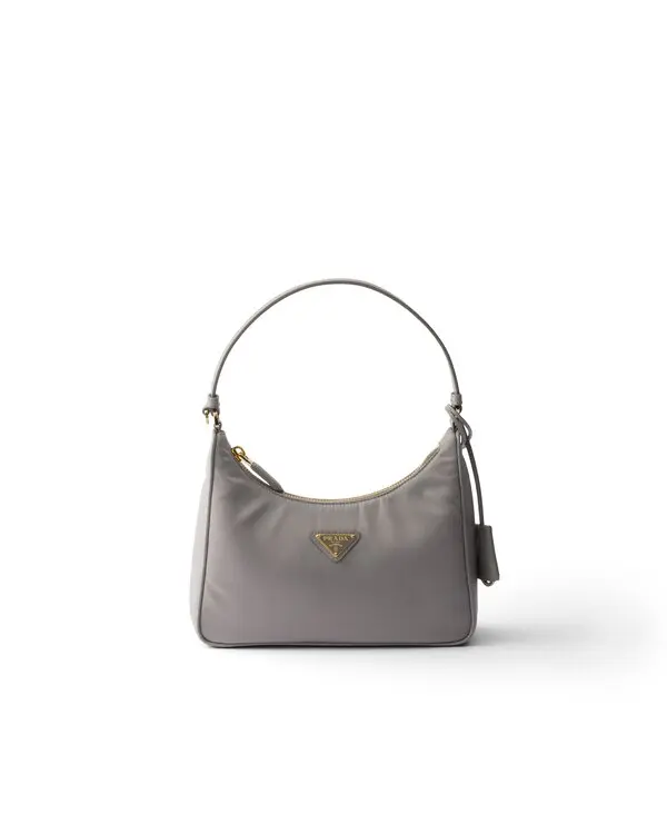 Prada Re-edition 2005 Re-nylon And Saffiano Mini Bag - Cloudy Gray