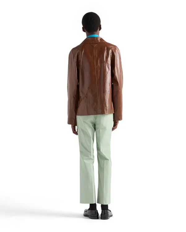 Prada Vintage-look Leather Blouson Jacket