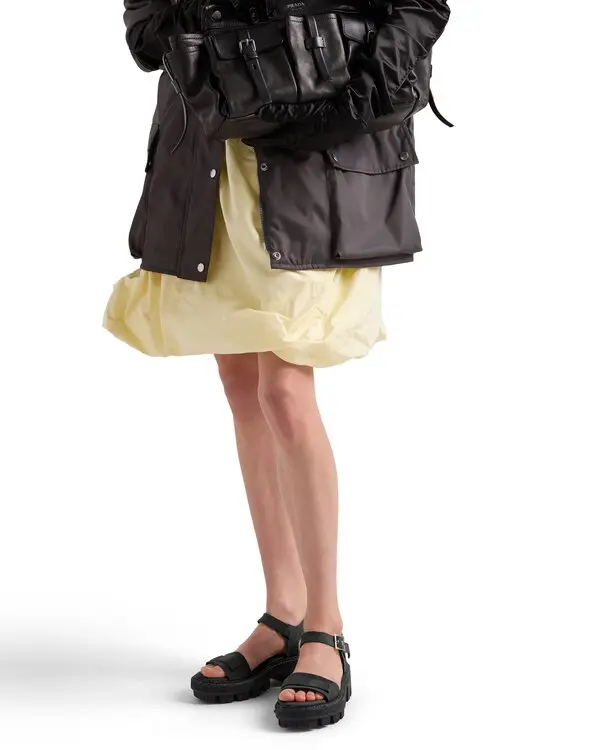 Prada Technical Taffeta Skirt - Cream