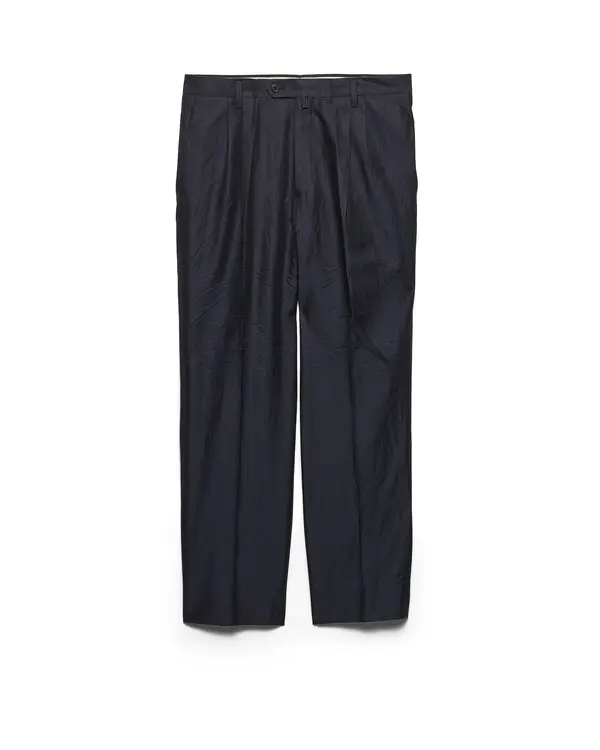 Prada Cotton And Silk Classic Fit Trousers