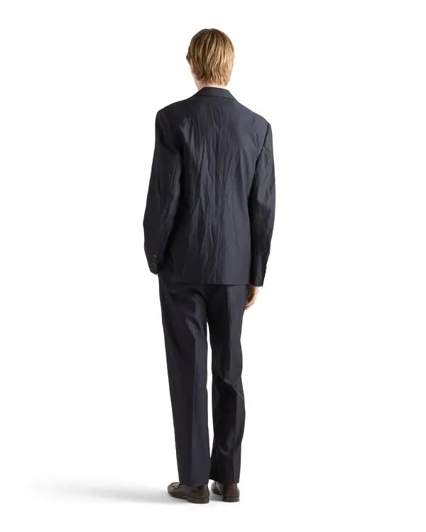 Prada Cotton And Silk Classic Fit Trousers