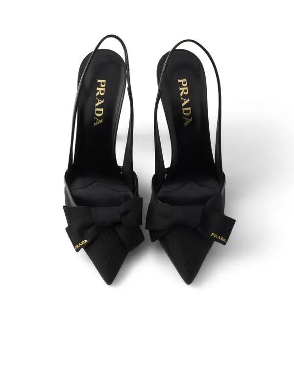 Prada Mesh Slingback Pumps - Black