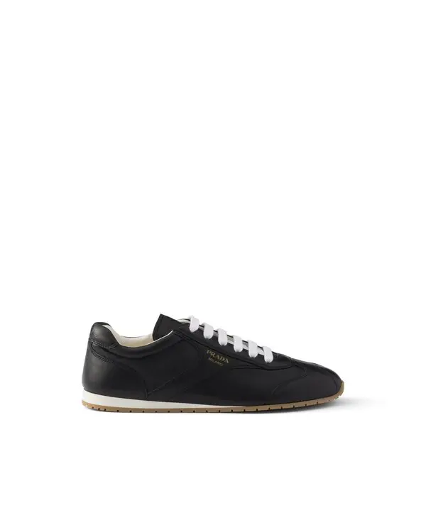 Prada Nappa Leather Sneakers - Black