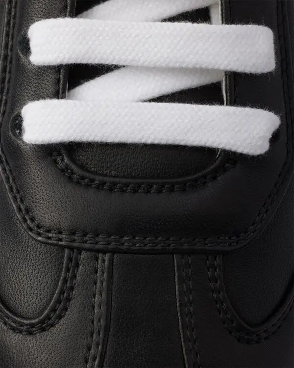 Prada Nappa Leather Sneakers - Black