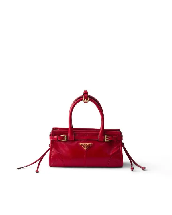 Prada Leather Mini Handbag - Red