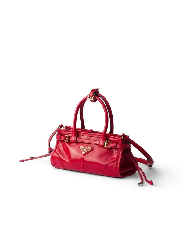 Prada Leather Mini Handbag - Red