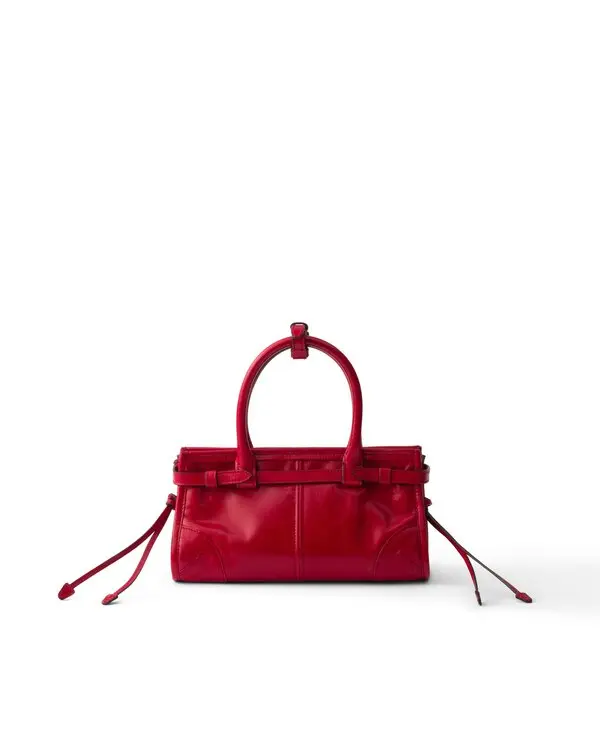 Prada Leather Mini Handbag - Red