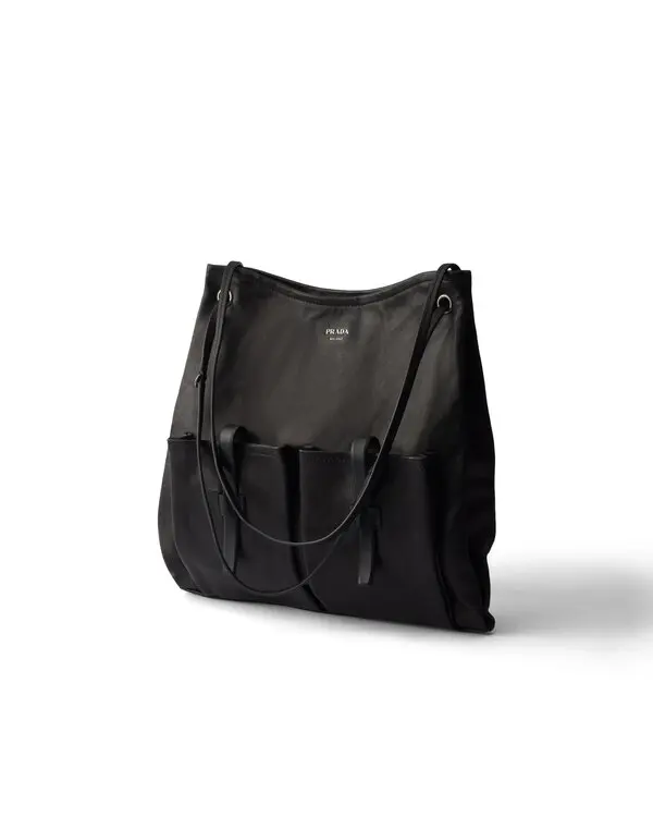 Prada Leather Tote Bag - Black