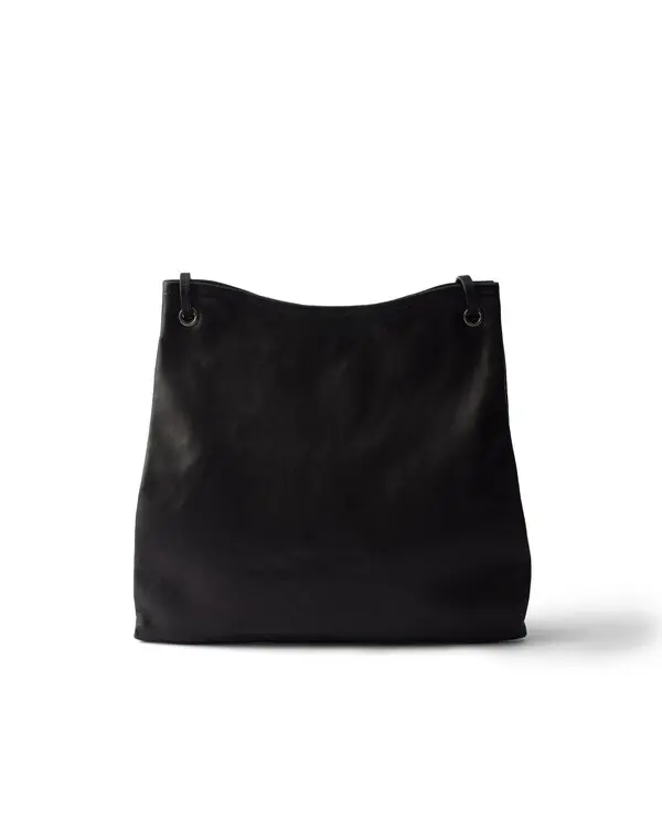 Prada Leather Tote Bag - Black