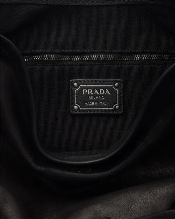Prada Leather Tote Bag - Black