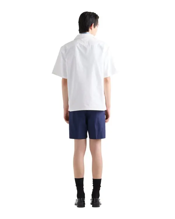 Prada Cotton Bermuda Shorts - Blue