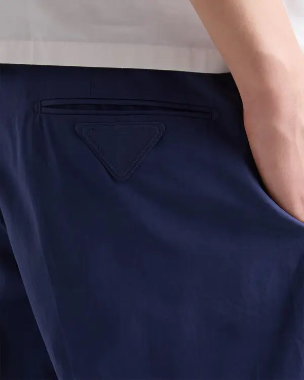 Prada Cotton Bermuda Shorts - Blue