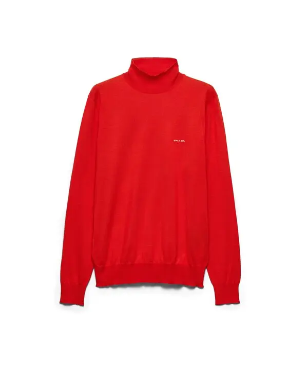 Prada Cotton Mock Turtleneck Sweater