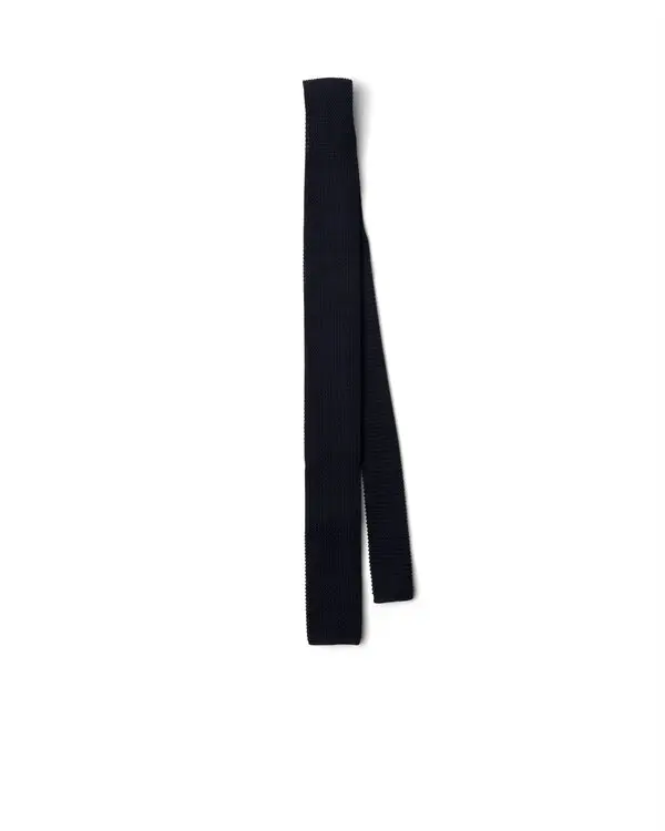 Prada Silk Neck Tie - Navy