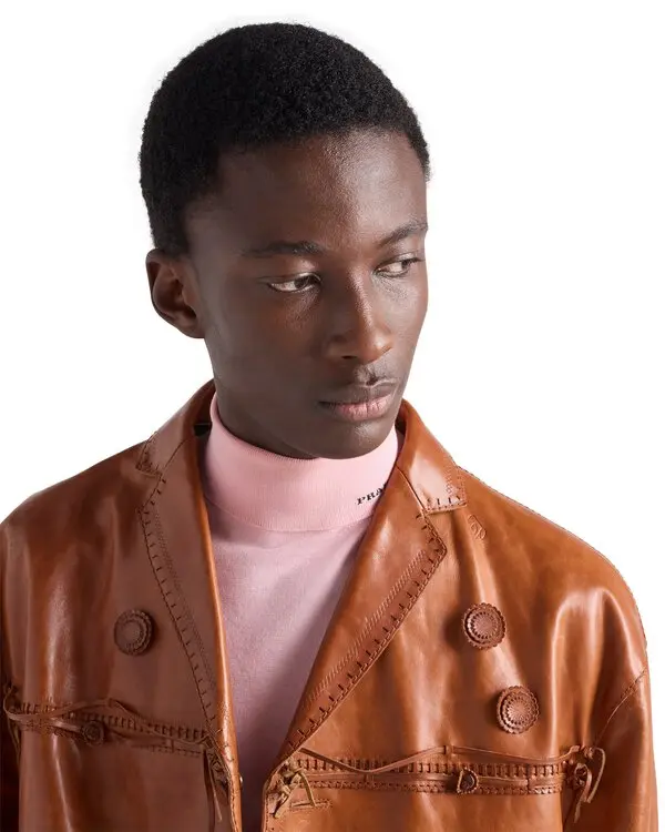 Prada Cotton Turtleneck Sweater - Pink