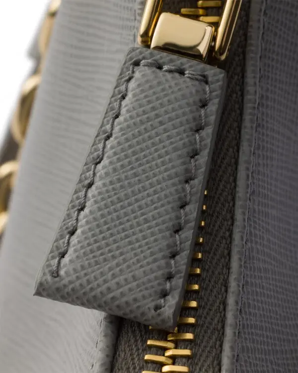 Prada Re-edition Mini Saffiano Leather Bag - Cloudy Gray