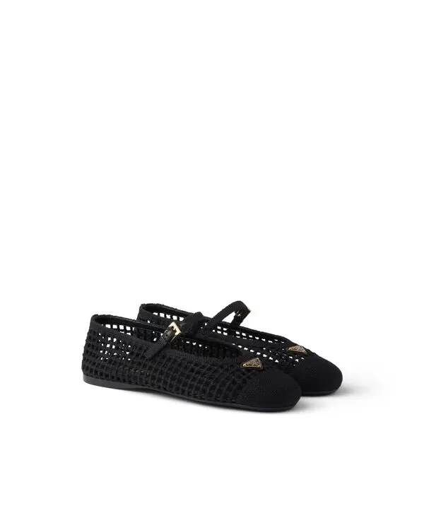Prada Crochet Ballerinas