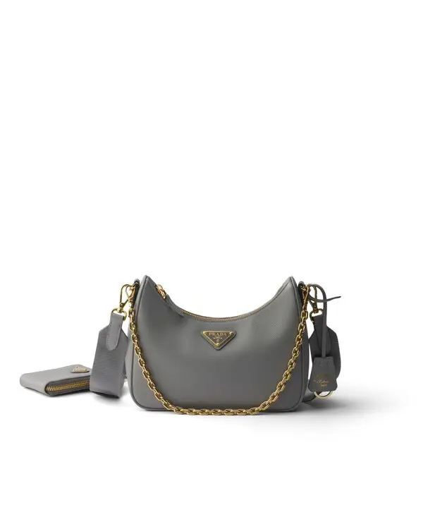 Prada Re-edition 2005 Saffiano Leather Bag - Cloudy Gray