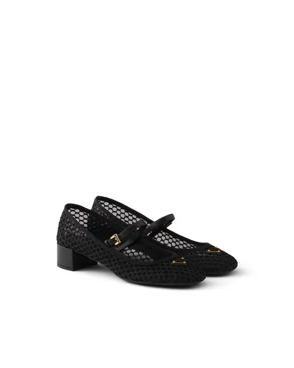 Prada Low Heel Mesh Ballerinas