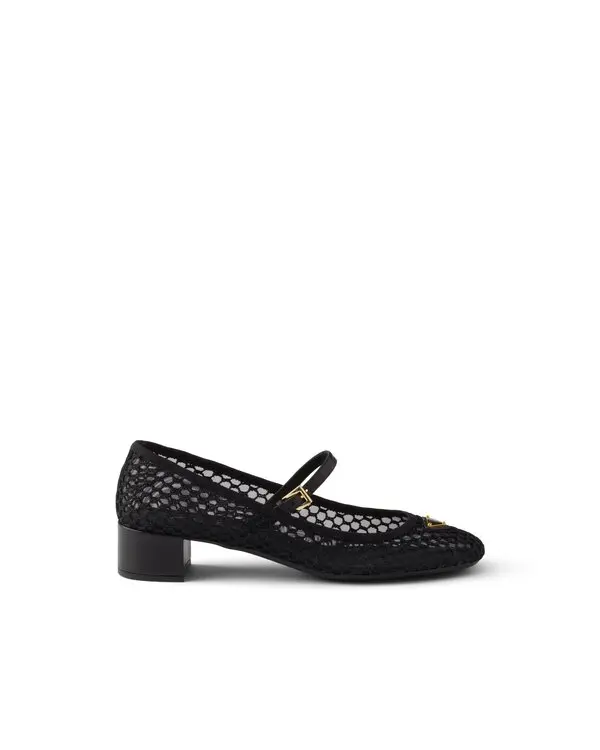 Prada Low Heel Mesh Ballerinas