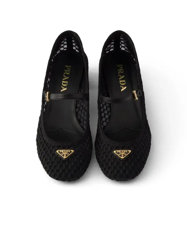 Prada Low Heel Mesh Ballerinas
