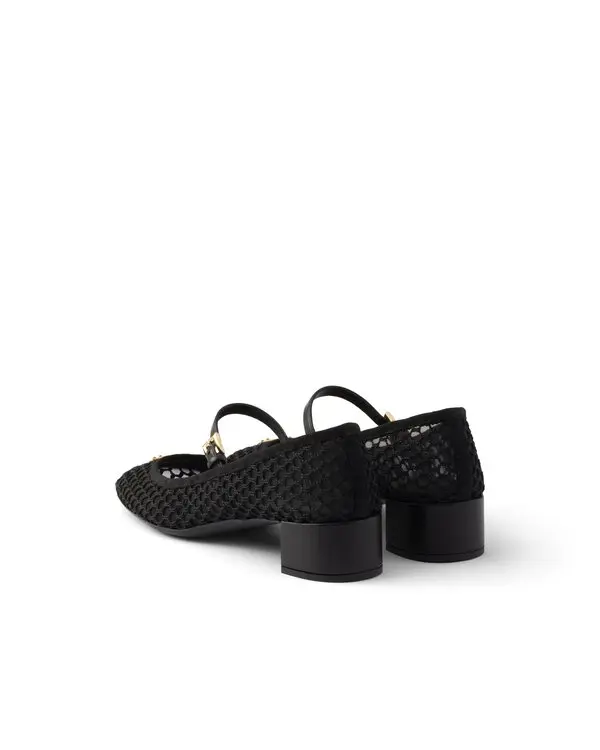 Prada Low Heel Mesh Ballerinas