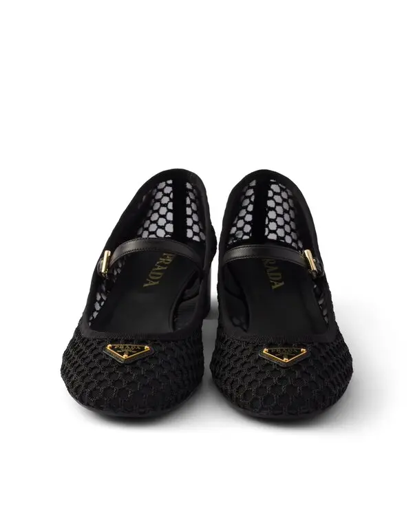 Prada Low Heel Mesh Ballerinas