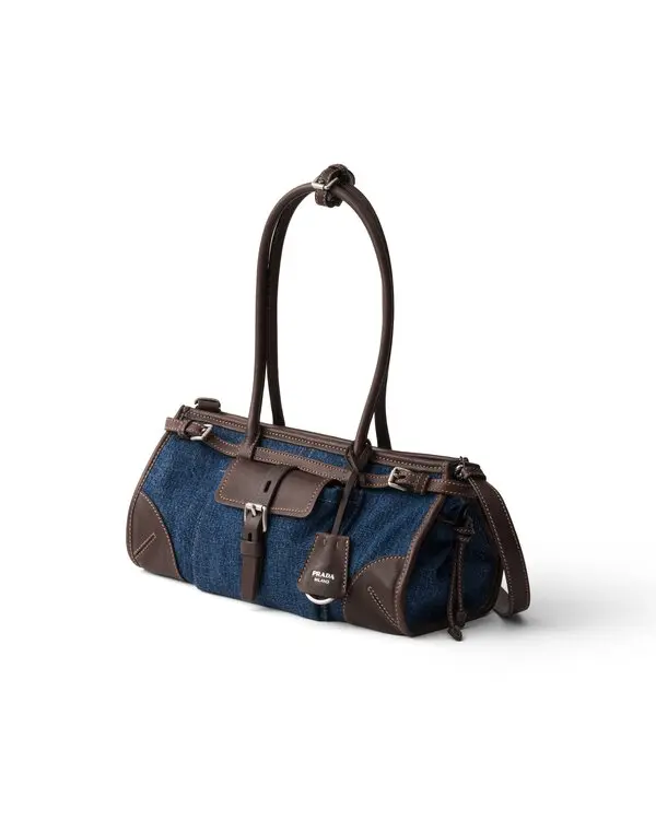 Prada Bonnie Medium Handbag - Blue/coffee