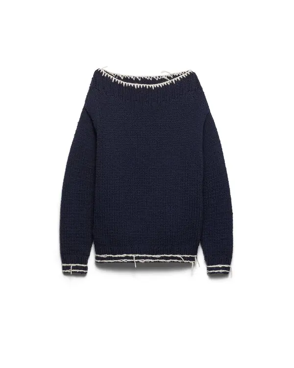 Prada Wool Boat-neck Sweater