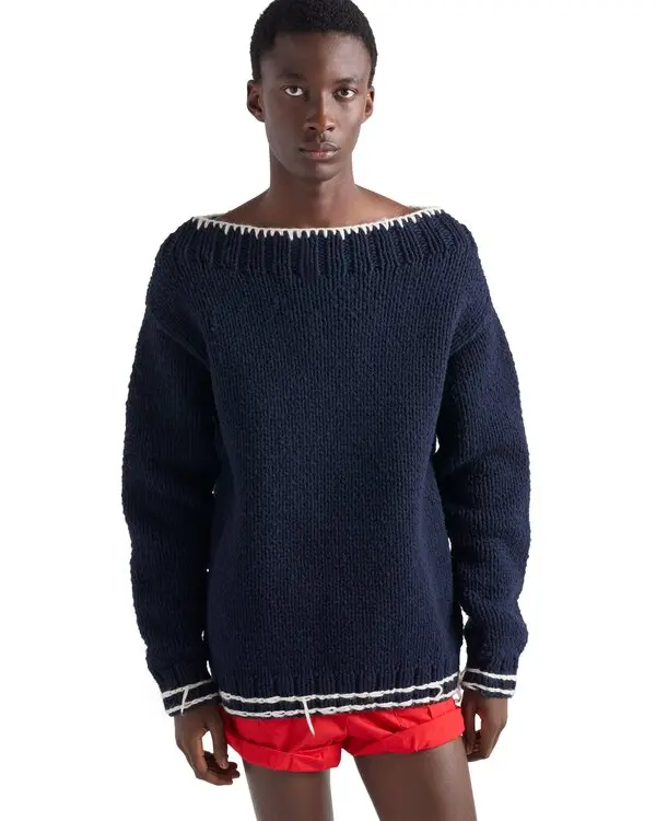 Prada Wool Boat-neck Sweater