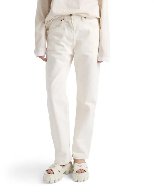 Prada Monolith Rubber Sandals - Ivory
