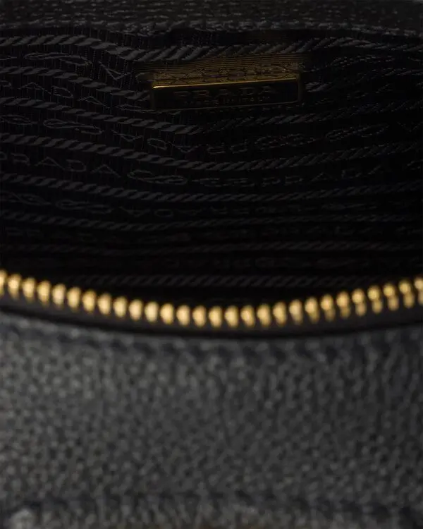 Prada Medium Leather Shoulder Bag - Black