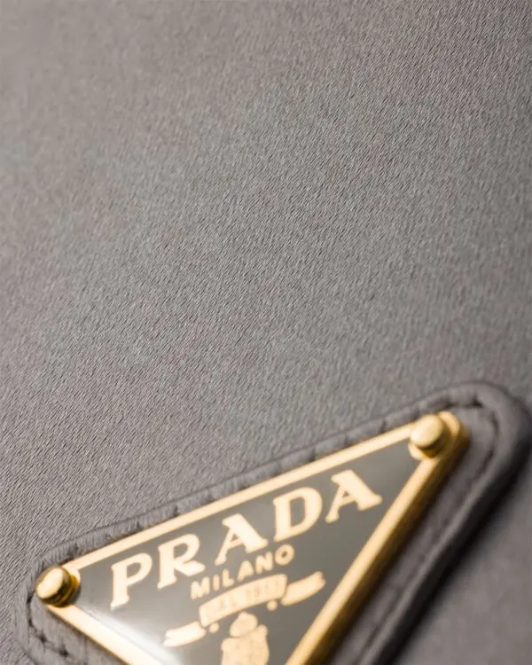 Prada Satin Mini Shoulder Bag - Graphite
